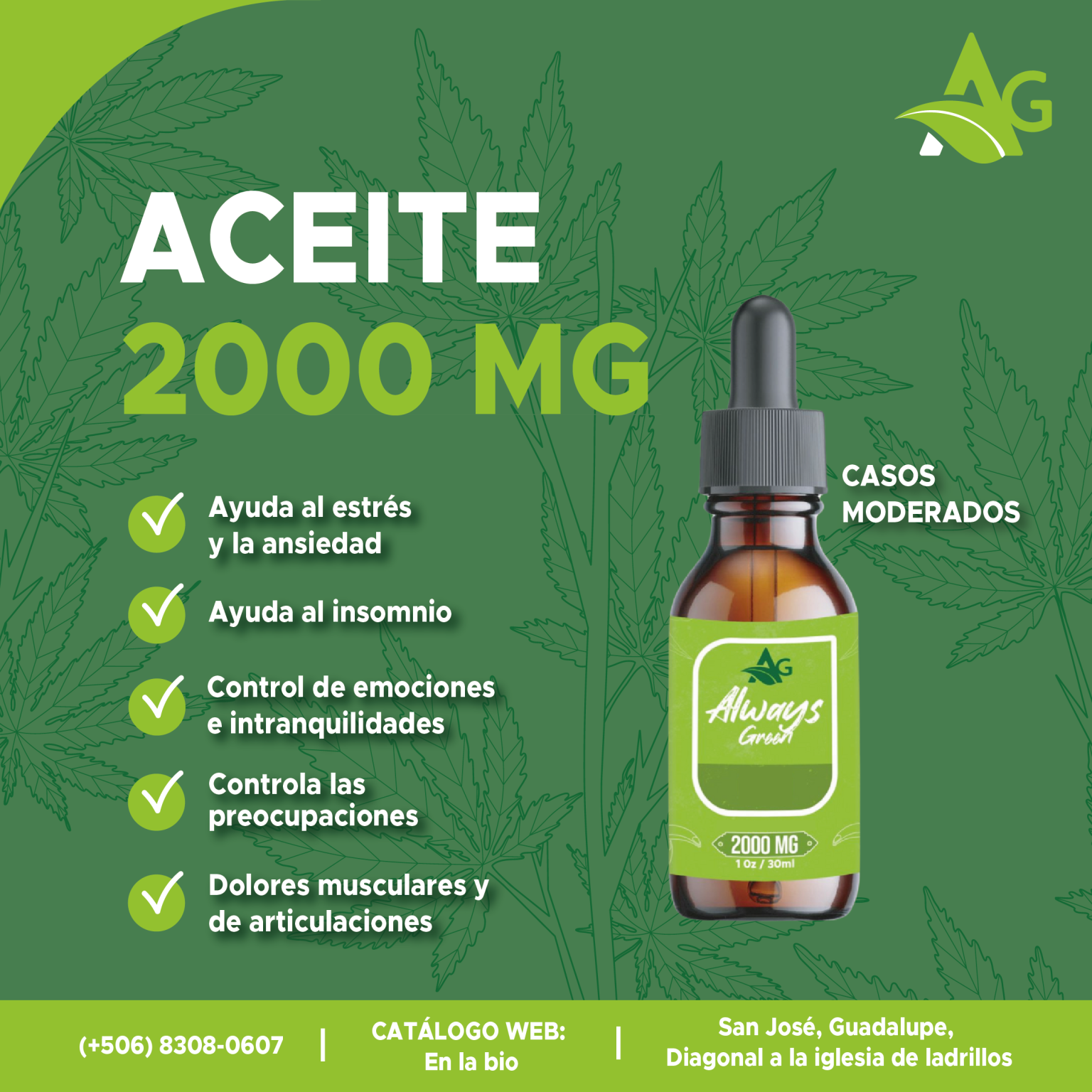 CBD en Aceite de 2000mg 30ml Aislado - Always Green - CBD